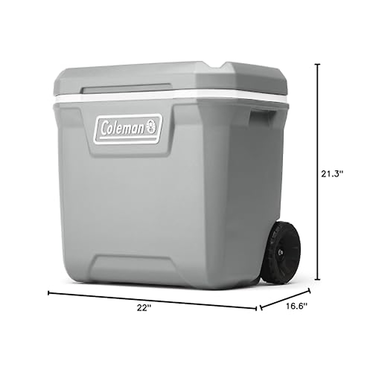 Coleman Classic Series Insulated Portable Wheeled Cooler, Leak-Resistant Outdoor Hard Cooler Keeps Ice up to 5 Days, 65-Quart