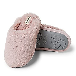 Dearfoams Kids Washable Brin Pile Scuff Slipper, Pale Mauve, US 9-10 Unisex Toddler