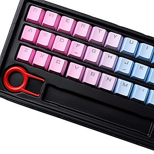 Gradient Color Keycap 37 PBT Double Shot Injection Backlit Keycaps Replacement for Cherry/ikbc/NOPPOO/Ducky Mechanical Gaming Keyboards (Sunset Gradient Color)