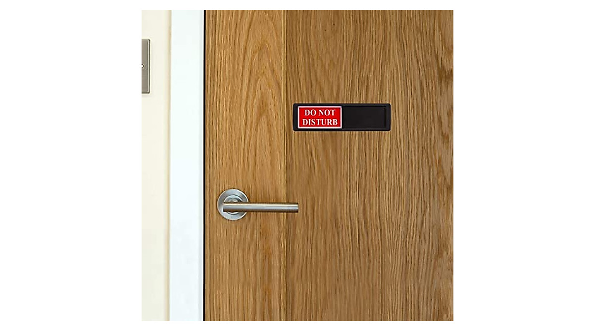 Privacy Sign with Magnetic Slider - Easy to Read Door Indicator