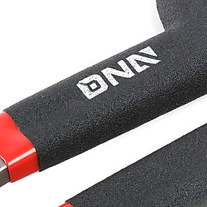 DNA Motoring TOOLS-00119 Straight Cut Tin Snip Shears, Heavy Duty High Carbon Steel with Vinyl-Dipped Handles, 10", Black/Red