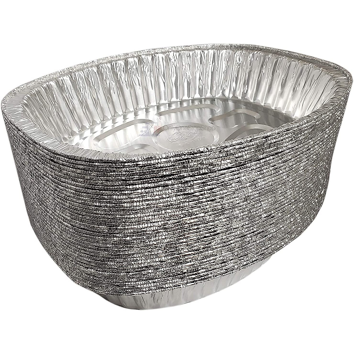 Disposable Oval Roasting Pan - Durable Turkey Roaster Pans Extra Large, Heavy-Duty Aluminum Foil, Deep, Oval Shape for Chicken, Meat, Brisket, Roasting, Baking, Recyclable (20)