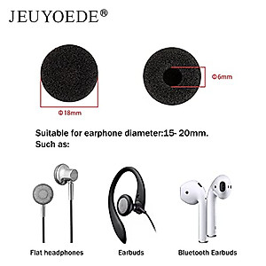 JEUYOEDE Foam Replacement Ear Sponge Covers for Headphone Earphone MP4 iPhone Ipad Headsets 18mm (10pcs)