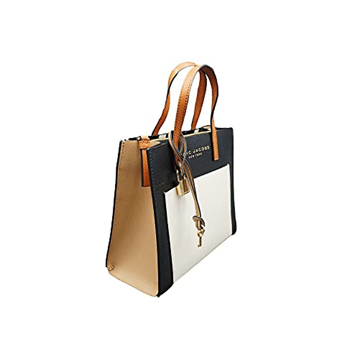 Marc Jacobs M0016132 Smoked Almond/Gold Hardware Women's Grind Colorblocked Mini Tote Bag