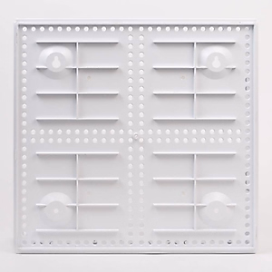 ICC 14” Plastic Structured Wiring Enclosure, Media Enclosure with Voice, Data, and Video Modules with Cover, Recessed Wall Box for Distribution of Networking Services, White