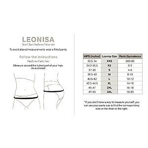 Leonisa Tummy Control Underwear for Women - High Waisted Sheer Lace Shapewear Panties Black