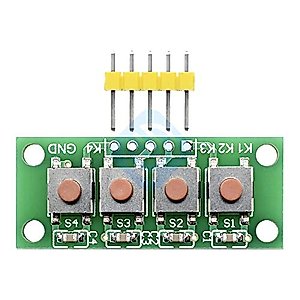 5Pin 1x4 4 Keys Button Keypad Keyboard Breadboard Module for Arduino DIY KIT Universal for Curriculum Graduation and Experiment