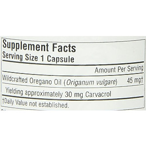 Planetary Herbals Oil of Oregano, May Provide Support To The Immune System,60 Vegetarian Capsules