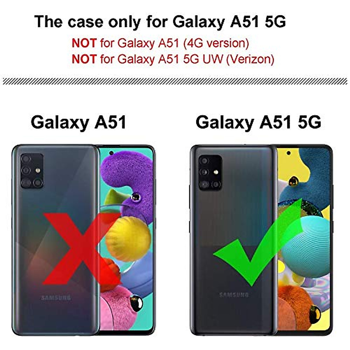E-Began Case for Samsung Galaxy A51 5G with [Built-in Screen Protector], (Not Fit A51 4G/5G UW Verizon), Full-Body Protective Shockproof Bumper Cover, Impact Resist Case -Marble Design Fantasy