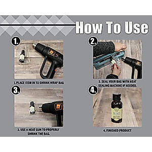 12x16 inch Odorless, Clear, 100 Guage, PVC Heat Shrink Wrap Bags for Gifts, Packagaing, Homemade DIY Projects, Bath Bombs, Soaps, and Other Merchandise (100 Pack) | MagicWater Supply