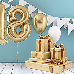 MIAHART 50 Sheets Metallic Gold Tissue 20X14 Inch Gift Wrap Paper Bulk Gift Wrapping Accessory Wrap for Wedding Birthday Party Favor Decor DIY Fringes Shredded Fill Confetti (Gold)