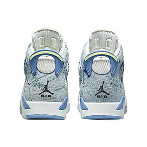 Jordan Boy's Air Jordan 6 Retro (Big Kid) White/Dutch Blue/Citron Tint/Black 6.5 Big Kid M