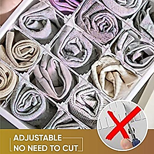 Shop Meliora Plastic Drawer Dividers for Clothes, Socks, Undergarments, Underwear, Bras, and Baby Clothing, Clear Heavy-Duty Storage Organizers, Adjustable Interlocking Frames