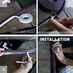 Furniture Edge and Corner Guards | 15 ft Bumper 8 Adhesive Childsafe Corners | Baby Child Proofing Set