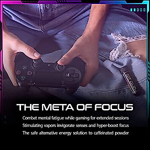 GIT GUD® Gaming Vapor Inhaler | Energy + Focus Amplifier for Esports Athlete Gamer | Stimulating Aromatherapy Scent | Portable Pre Workout Performance Disposable | WinnerMint (4 Pack)