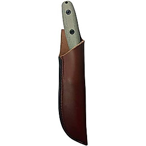 ESEE RB3 Reuben Bolieu Fixed Blade Survival Knife, Leather Sheath, Made In USA (Black Oxide Finish, Brown Leather Sheath (Right))