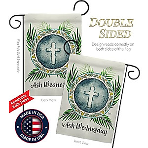 Breeze Decor Holy Ash Wednesday Garden Flag Religious Faith Hope Grace Peace Dove Christian Religion Easter House Decoration Banner Small Yard Gift Double-Sided, Made in USA