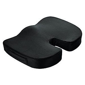 OZELS Premium U-Shaped Gel Seat Cushion - Non-Slip & Ergonomically Designed Using Orthopedic Gel Memory Foam for Optimal Back Support, Coccyx Tailbone Pain Relief, Sciatica, Hemorrhoids & More (Color