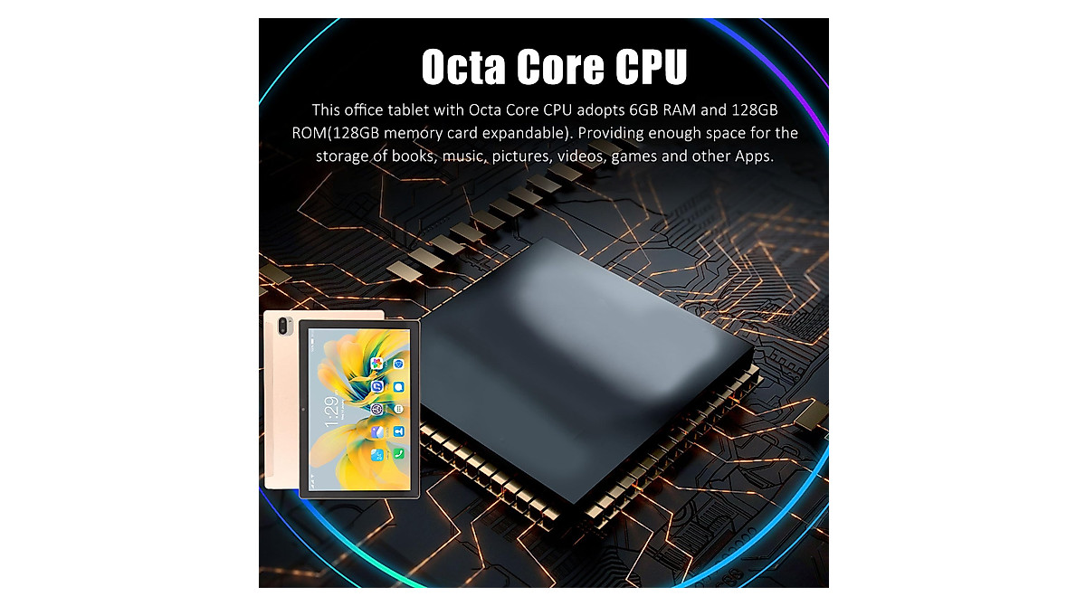 CUIFATI 10.1-Inch Tablet with 6GB RAM, 128GB, FHD Screen, 5G WiFi