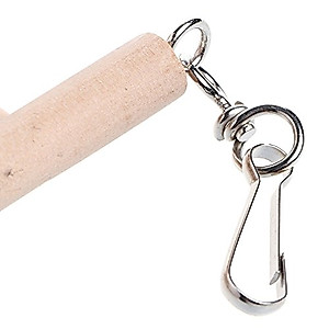 Parrot Wooden Bird Swing Parakeet Cage Hammock Hanging Toy for Small Parakeets Cockatiels Conures Macaws Parrots Love Birds Finches