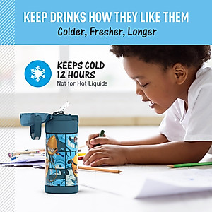 THERMOS FUNTAINER Water Bottle with Straw - 12 Ounce, Despicable Me 4 - Kids Stainless Steel Vacuum Insulated Water Bottle with Lid