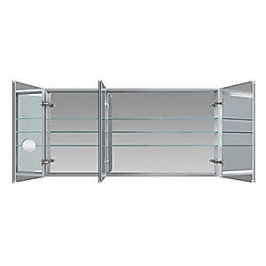 AQUADOM Royale, 60in x 36in x 5in Bathroom Medicine Cabinet Integrated 3X Magnifying Mirror