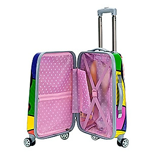 Rockland Departure Hardside Spinner Wheel Luggage, Heart, 2-Piece Set (20/28)