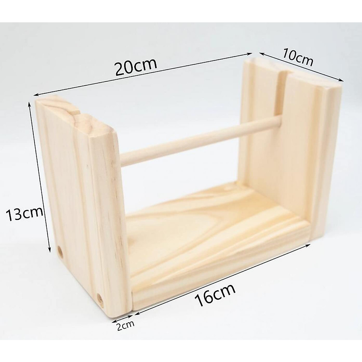 WellieSTR 1PC (M/20cm) Wooden Crochet Yarn Holder, Revolving Yarn Storage for Crochet Yarn Ball Knitting & Crochet Supplies, Horizontal Wood Yarn Ball Holder