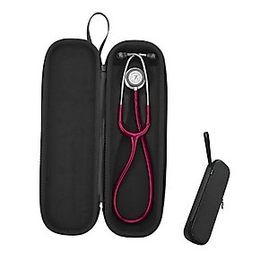Beautyflier Travel Case for 3M Littmann Classic III Monitoring Stethoscope, Stethoscope Carrying Case with Extra Pocket for Accessories, Storage Box for Stethoscope, EVA Black (Case Only)