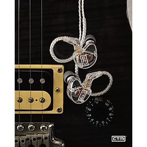 CTM CE110 - Pro Isolating Single Driver Wired Earphones by Clear Tune Monitors Titanium Coated Dynamic Driver Detachable Cable High Fidelity in-Ear Monitor