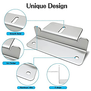 FUTRPOW Solar Panel Mounting Brackets,8 Units Aluminum Solar Panel Mount with Nuts Bolts,Solar Panel Mounting Z Bracket for RV Trailer Boat Yacht Wall Off Gird Roof Installation Solar Panel Brackets