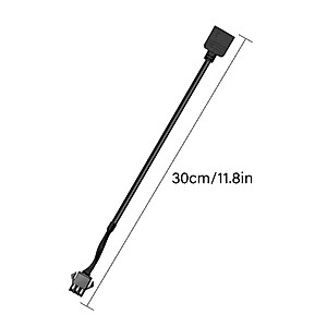 GINTOOYUN RGB Extension Cable, 3-pin to SM 3Pin Female ARGB Connector Adapter Cable,5V 3-Pin Addressable RGB Extension Cable, for RGB Fan,PC LED Strip (0.98FT)