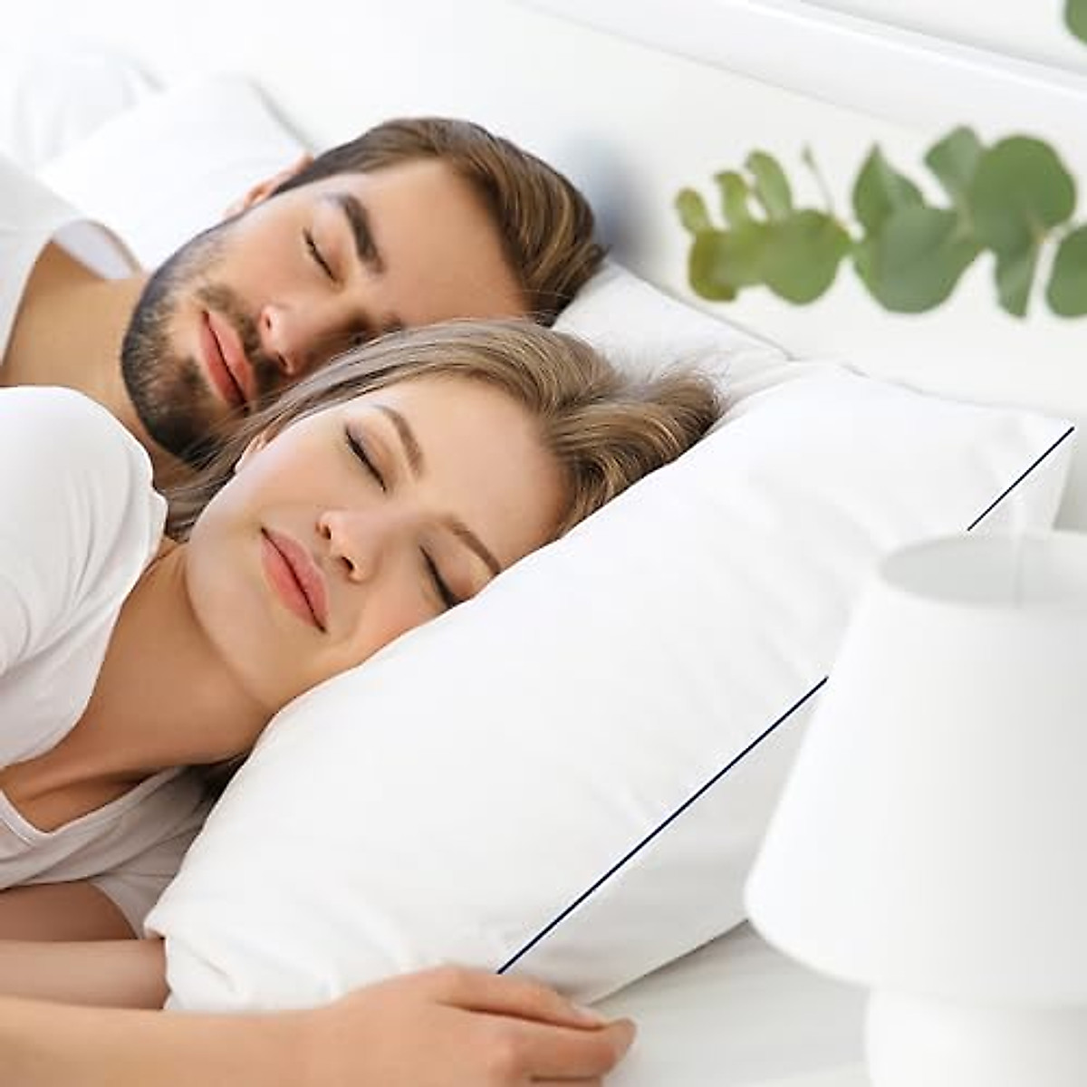 SILUI Pillows Standard Size Set of 4 Pack Bed Pillow with Soft Medium Support Down Alternative Fill for Side Back Stomach Sleepers, 20x26 Inches, White