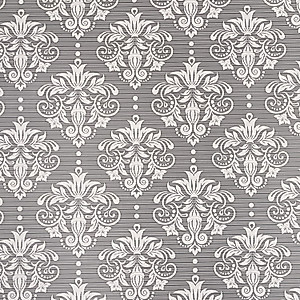 Yifely Gray-White Damask Shelf Liner Peel & Stick PVC Drawer Paper Covering Apartment Old Cabinets Shelves 17.7 Inch by 9.8 Feet Removable Countertop Decor