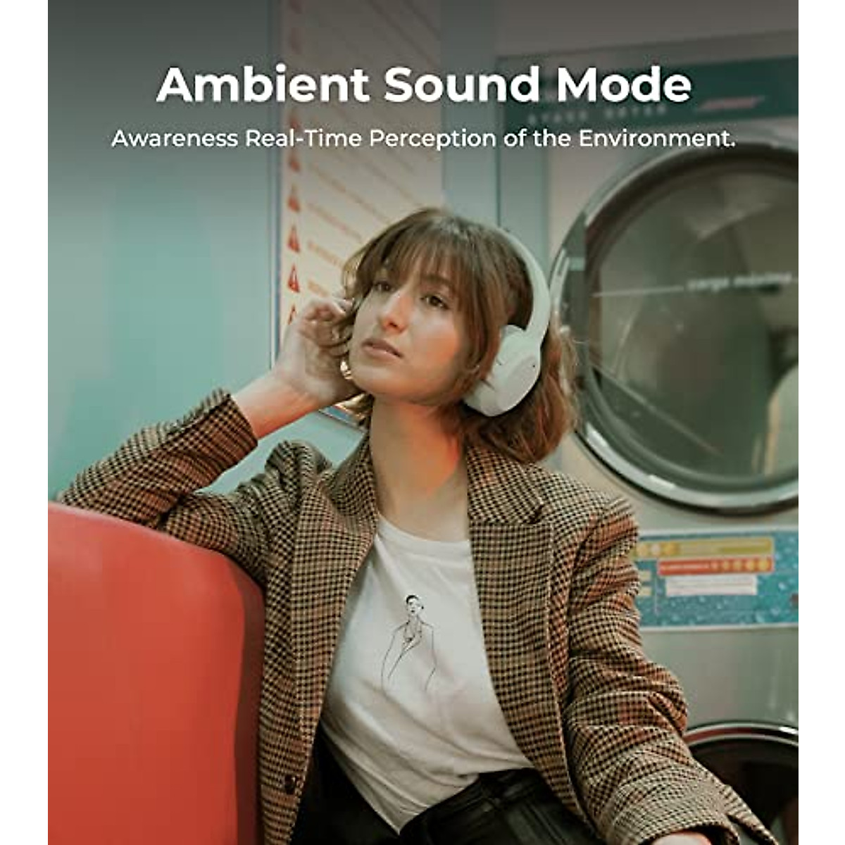 Edifier W820NB Plus Hybrid Active Noise Cancelling Headphones - LDAC Codec - Hi-Res Audio Wireless & Wired - Fast Charge - 49H Playtime - Over Ear Bluetooth V5.2 Headphones- Green