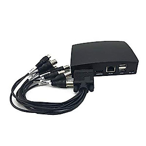 Eversecu 4ch Mini CCTV Video Recorder, Hybrid DVR/NVR Support 1080P AHD/HD-TVI/HD-CVI/CVBS and IP Cameras, Support E-Sata HDD/SD Card for recording, with Remote view App and PC software