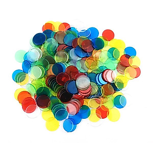 Honbay 300pcs Mix Color Translucent Bingo Markers Bingo Counting Chips