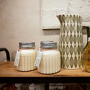 Barr-Co. Fir & Grapefruit Apothecary Jar Candle, Bright Woody Citrus, 100% Vegetable & Soy Wax Candles for Home, 120-Hour Burn Time, Clean Burning Candles, 20 oz