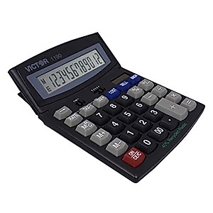 Victor 1190 Desktop Display Calculator, Black, 1" x 5.9" x 7.8"