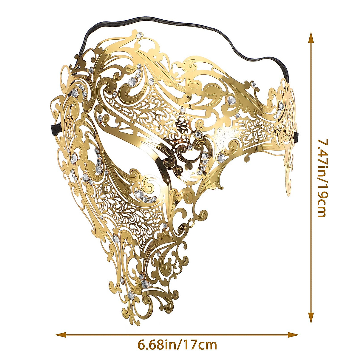 Face Maskes 2Pcs Delicate Hollow Out Party Performance Props Golden Makeup Mascara