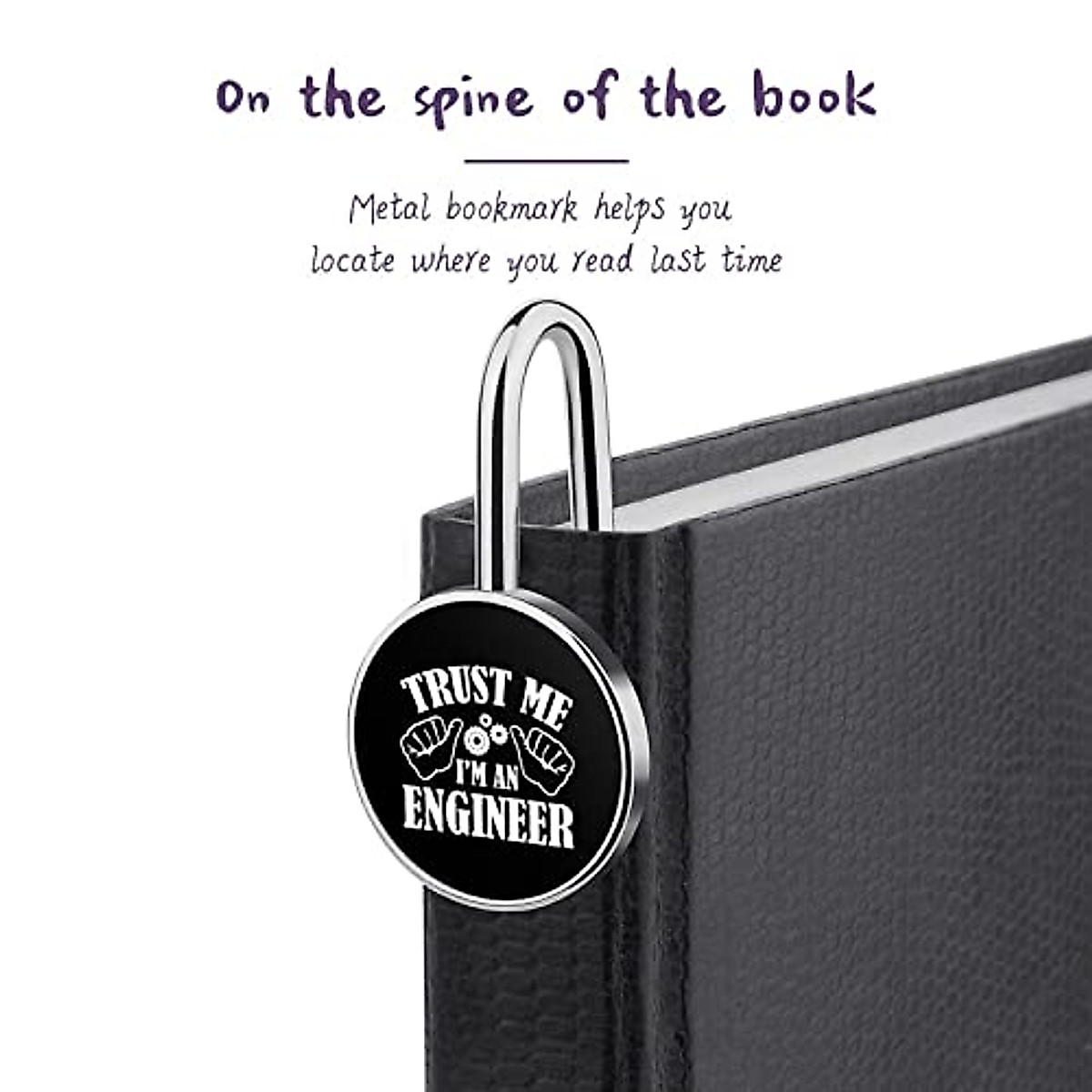Trust Me I'm an Engineer Bookmark Metal Book Mark Birthday Gift Vintage Bookmarks for Librarian Readers Bookworm 1.2"
