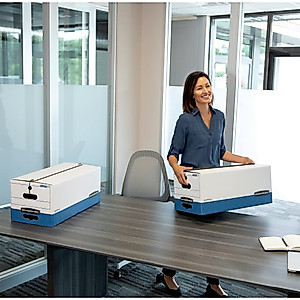 Bankers Box STOR/FILE Medium-Duty Storage Boxes, FastFold, String and Button, Letter, Case of 12 (00704)