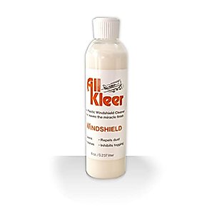 All Kleer 8 oz-Premium Plastic Polish & Cleaner Cleans & Polishes:Plastic/Glass Windshield, Motorcycle Visor/Windshield,Golf Cart Body/Windshield,Marine/Boat (8 oz 1 Pack)