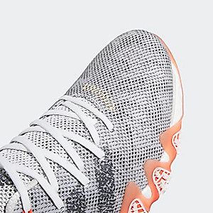 adidas Men's CodeChaos 22 Spikeless Golf Shoes, Footwear White/Grey Six/Solar Red, 13