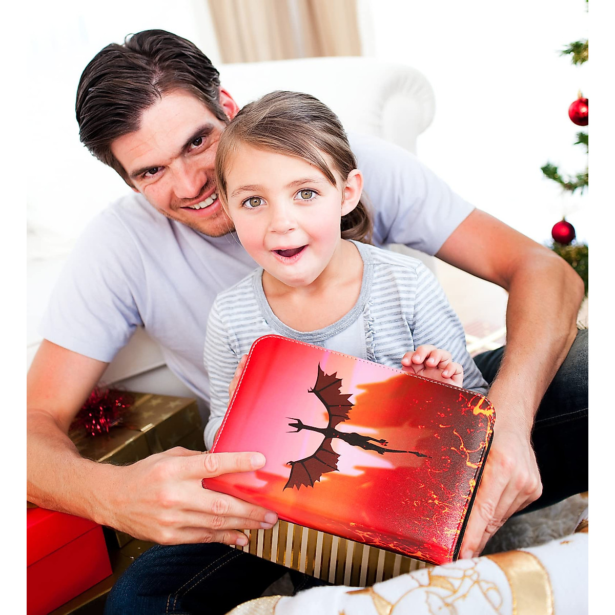 GEAoffice 4-Pocket Binder for Trading Cards with 50 Removable Sheets Holds 400 Cards, Card Book Collector Album Folder for Yugioh, MTG, TCG, Trading Card Holder with Zipper-Toys Gifts for Girls