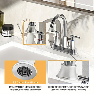 Faucet Aerator Compatible with Moen 101964 116618, Fit for Shower Bathroom Kitchen Faucet Parts, High Flow Sink Aerator Replacement, 2.2 Gallon Per Minute, Finish Chrome