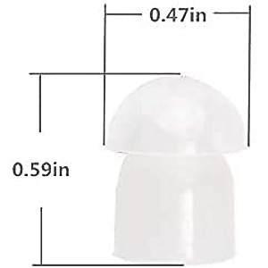 Zotech Replacement Standard Mushroom Earbud Ear Tips for Motorola Kenwood Two Way Radio Coil Tube Audio Kits/Transparent Acoustic Tube Earpieces
