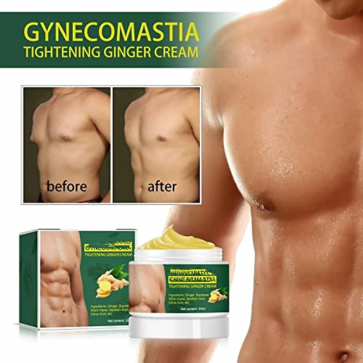 Kolarmo SoliPac Gynecomastia Tightening Ginger Cream (2pcs)