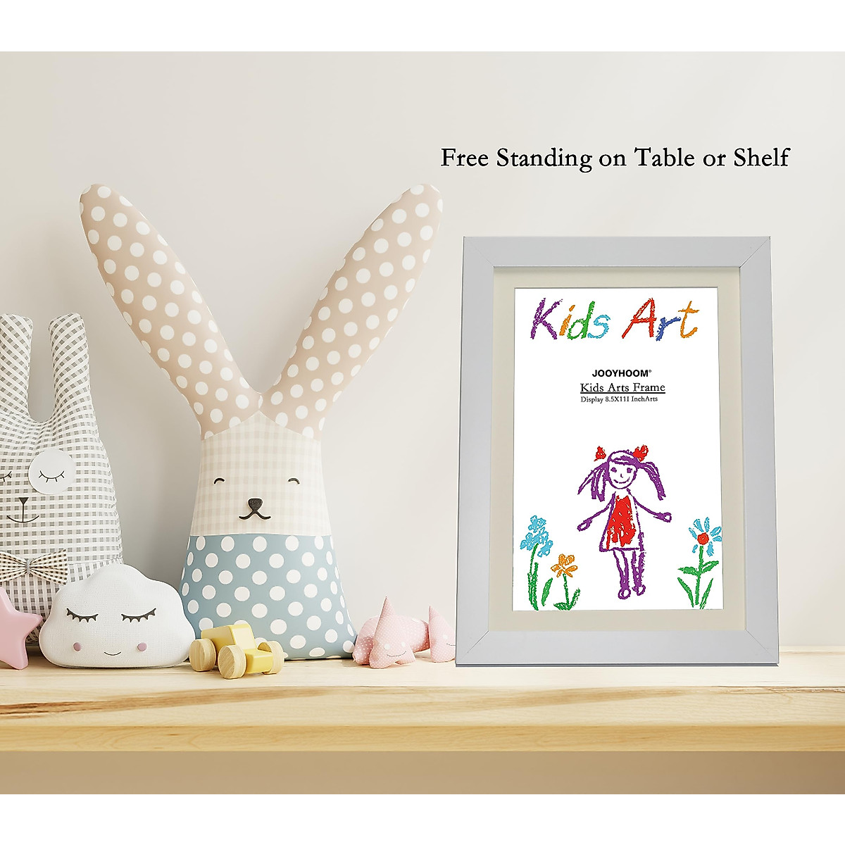 Kids Artwork Frames and Storage Box, 8.5x11 Set of 2, Picture for Children Art Projects, Drawing and Schoolwork, Front-Opening Kids Artwork Storage Box (White)