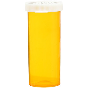 Prescription Vials with Snap Caps 8 Dram - 12 Per Bag by Apothecary